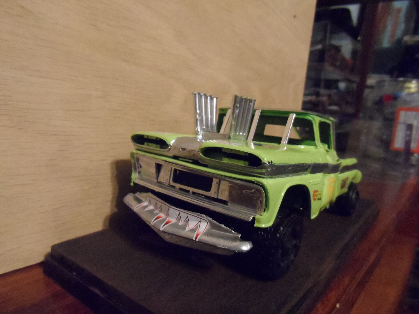 1960 Chevy Custom Fleetside Pickup with Go Kart -- Plastic Model Truck ...