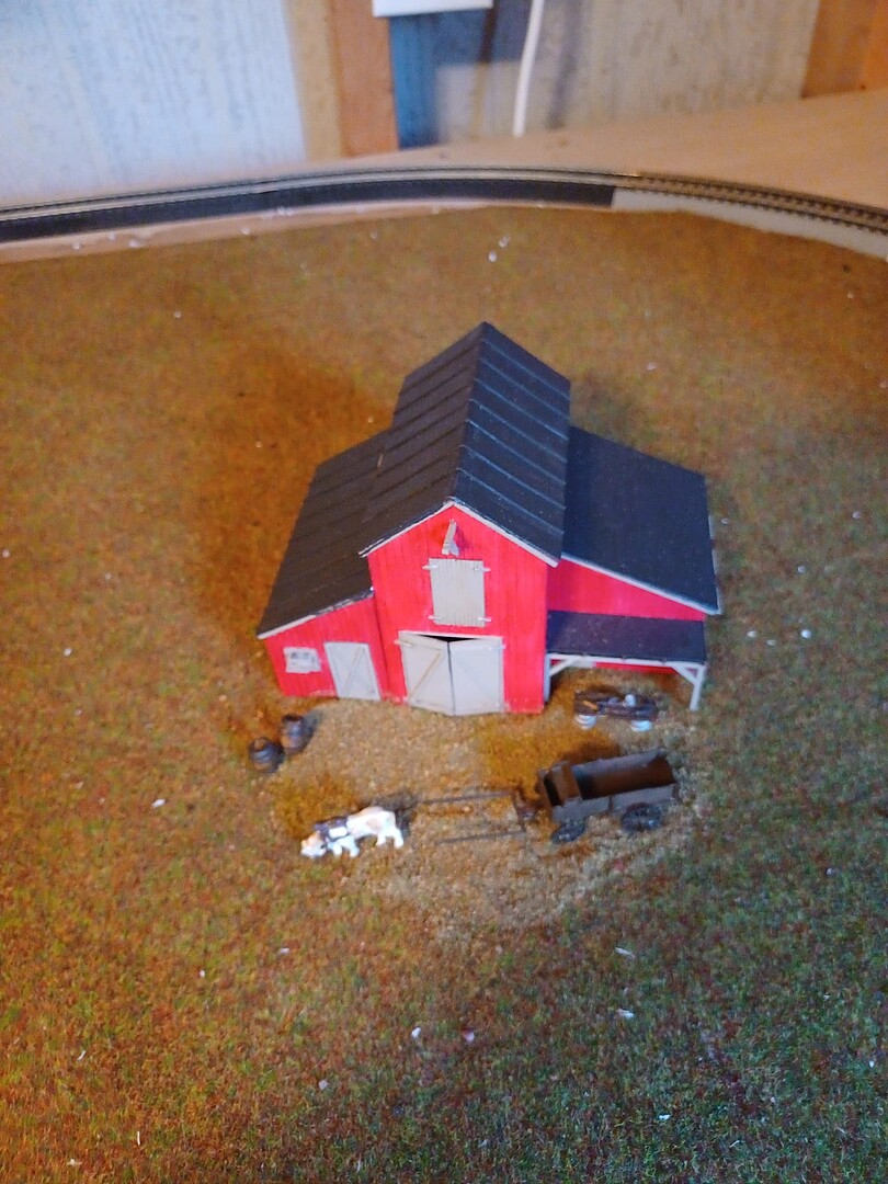 The Barn at Jackson Corners - w/Horse & Wagon - Kit -- HO Scale Model ...
