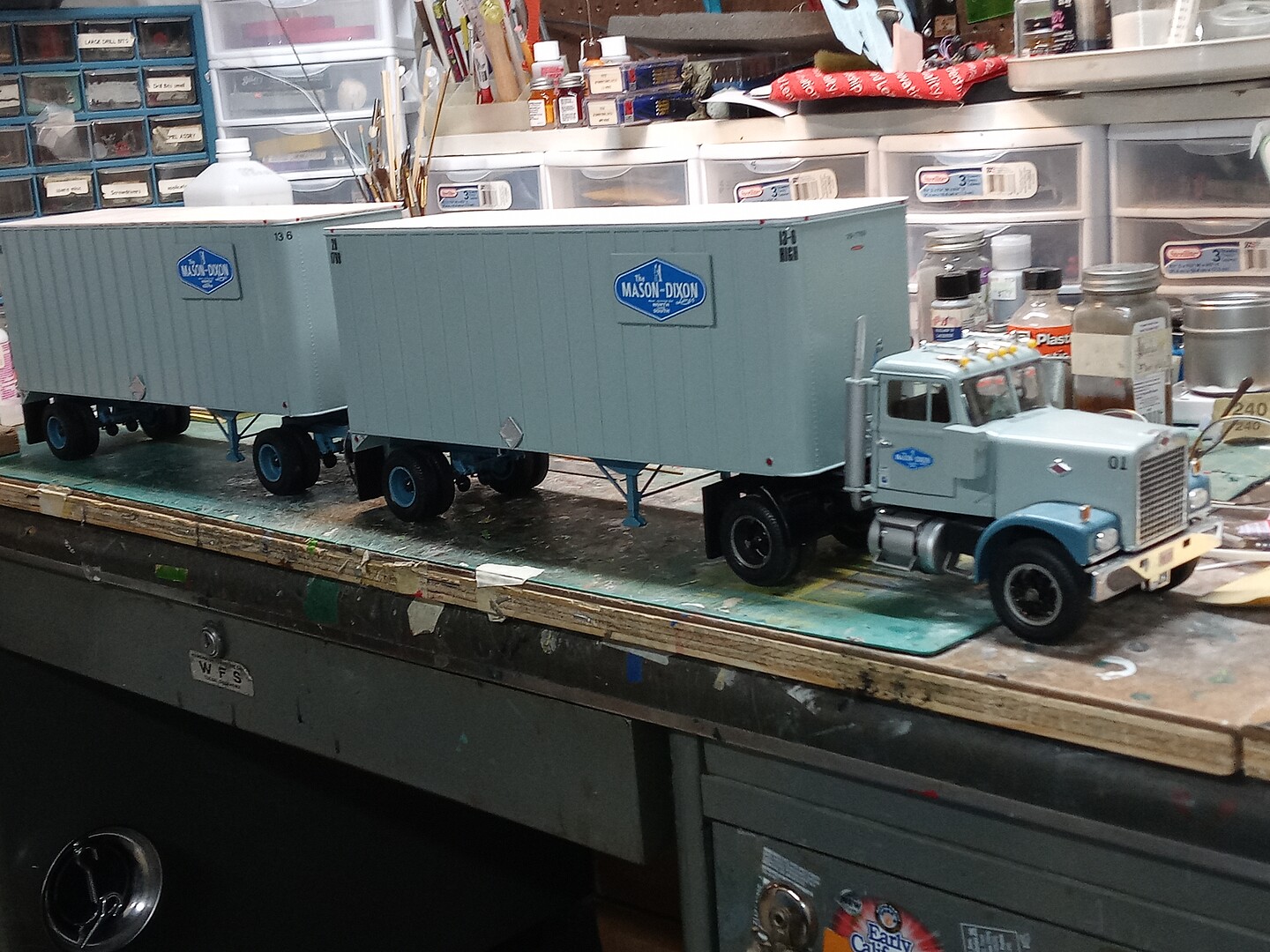 Gallery Pictures AMT 'Double Header' Van Trailers Plastic Model Vehicle ...