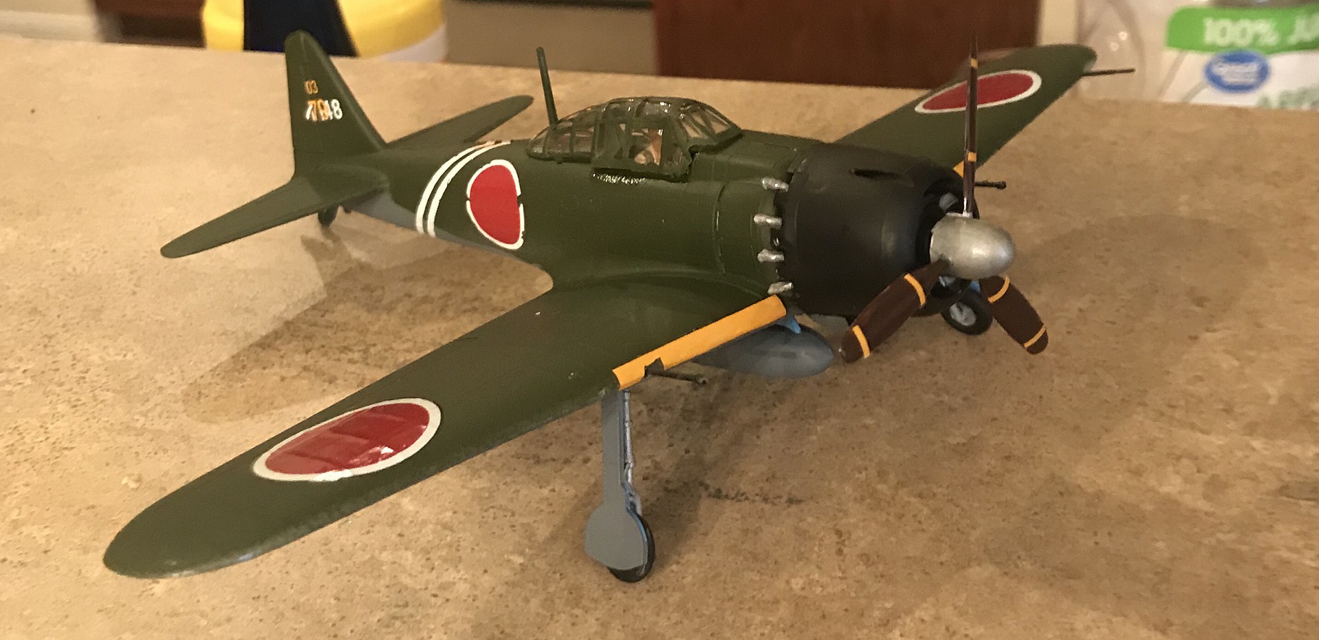 Japanese A6M5 Zero -- Plastic Model Airplane Kit -- 1/48 Scale -- #85 ...