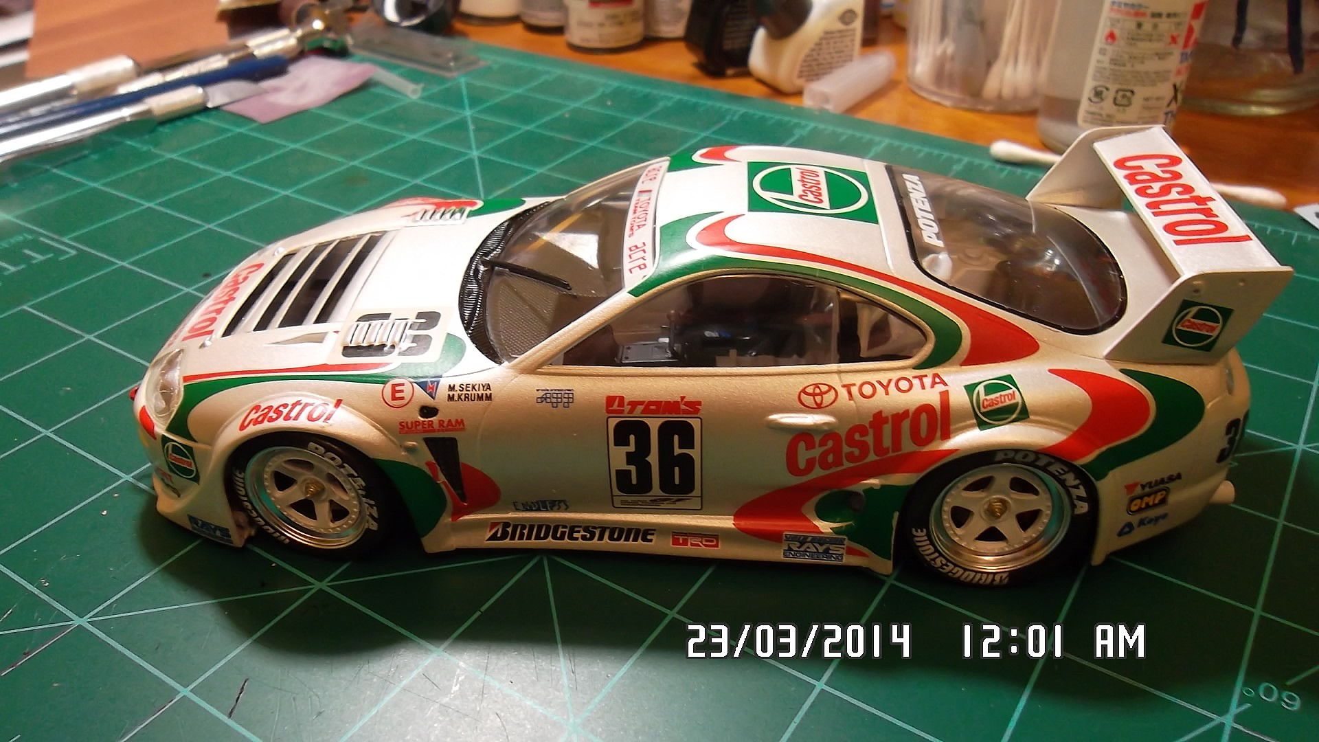 Castrol Toyota Toms Supra GT Racecar -- Plastic Model Car Kit -- 1/24 ...