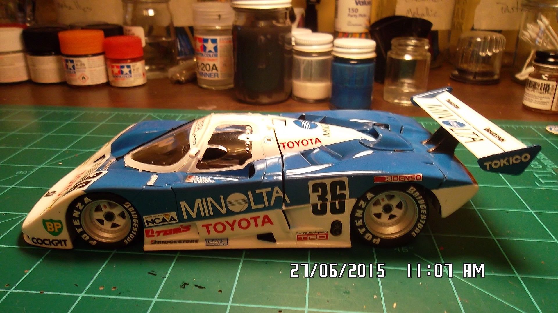 Toyota 88C-V Minolta Racecar GP -- Plastic Model Car Kit -- 1/24 Scale ...
