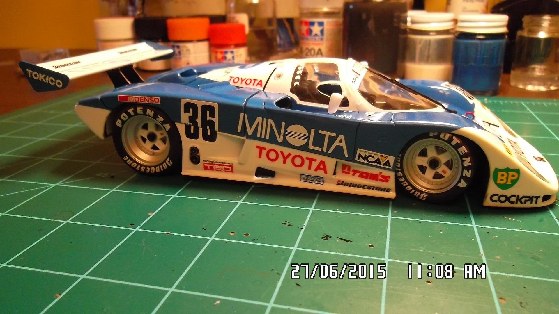 Toyota 88C-V Minolta Racecar GP -- Plastic Model Car Kit -- 1/24 Scale ...