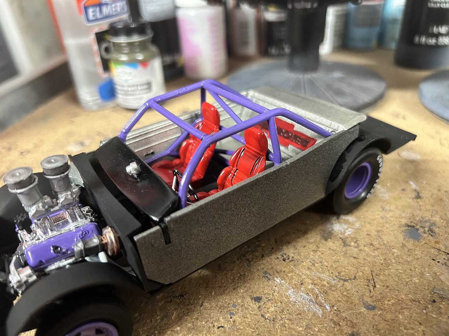 1967 Chevy Chevelle Pro Street Car -- 1/25 Scale -- Plastic Model Car ...