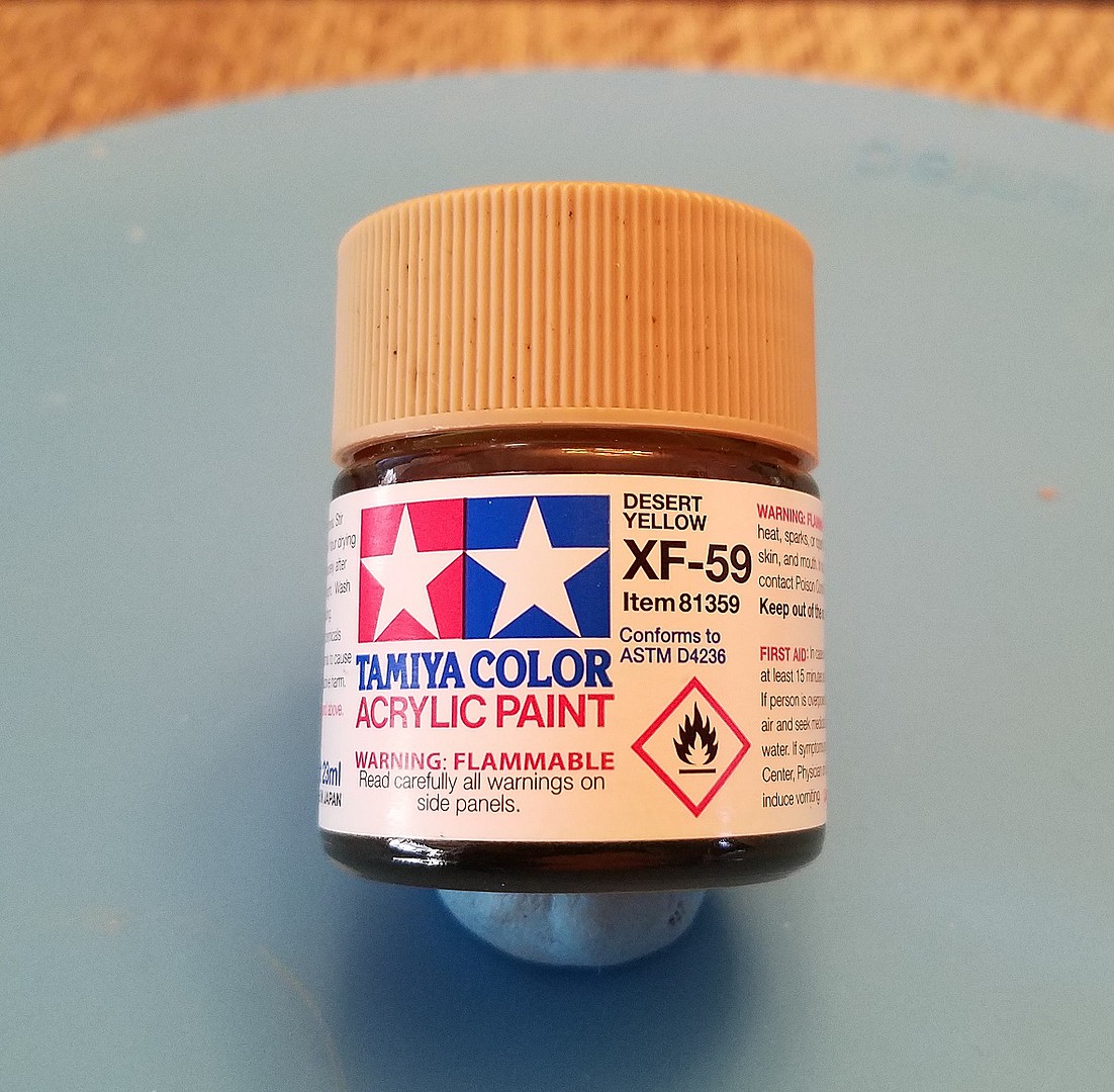 Acrylic XF59 Desert Yellow 3/4 oz -- Hobby and Model Acrylic Paint ...
