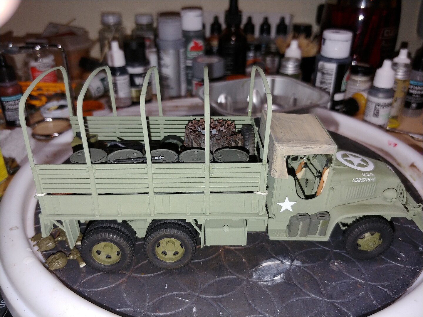 US 2.5 Ton 6x6 Cargo Truck -- Plastic Model Military Vehicle Kit -- 1/ ...