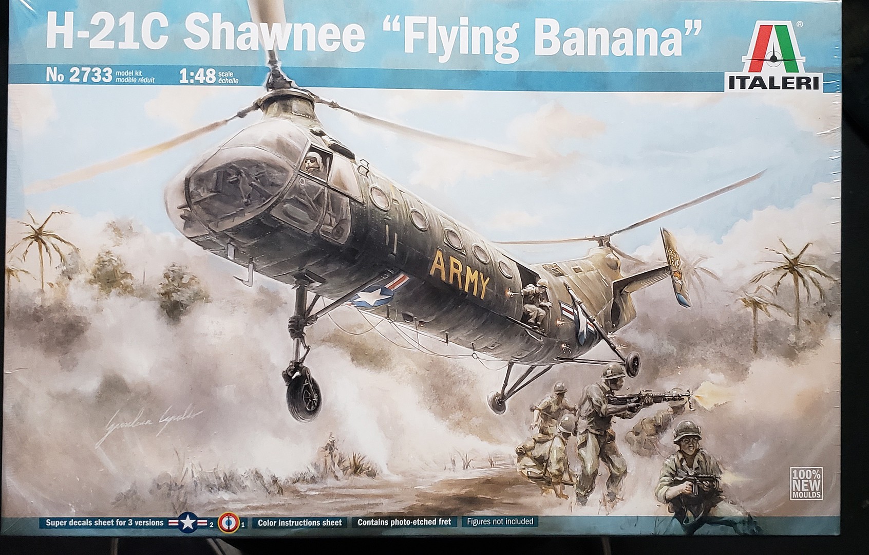 H-21 Shawnee Flying Banana -- Plastic Model Helicopter Kit -- 1/48 ...