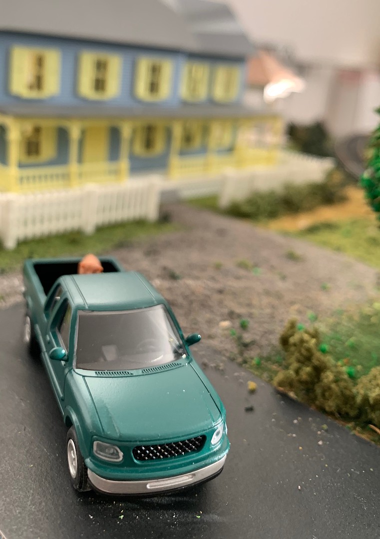 Ford F-150 Pickup Truck Green -- HO Scale Model Railroad Vehicle ...