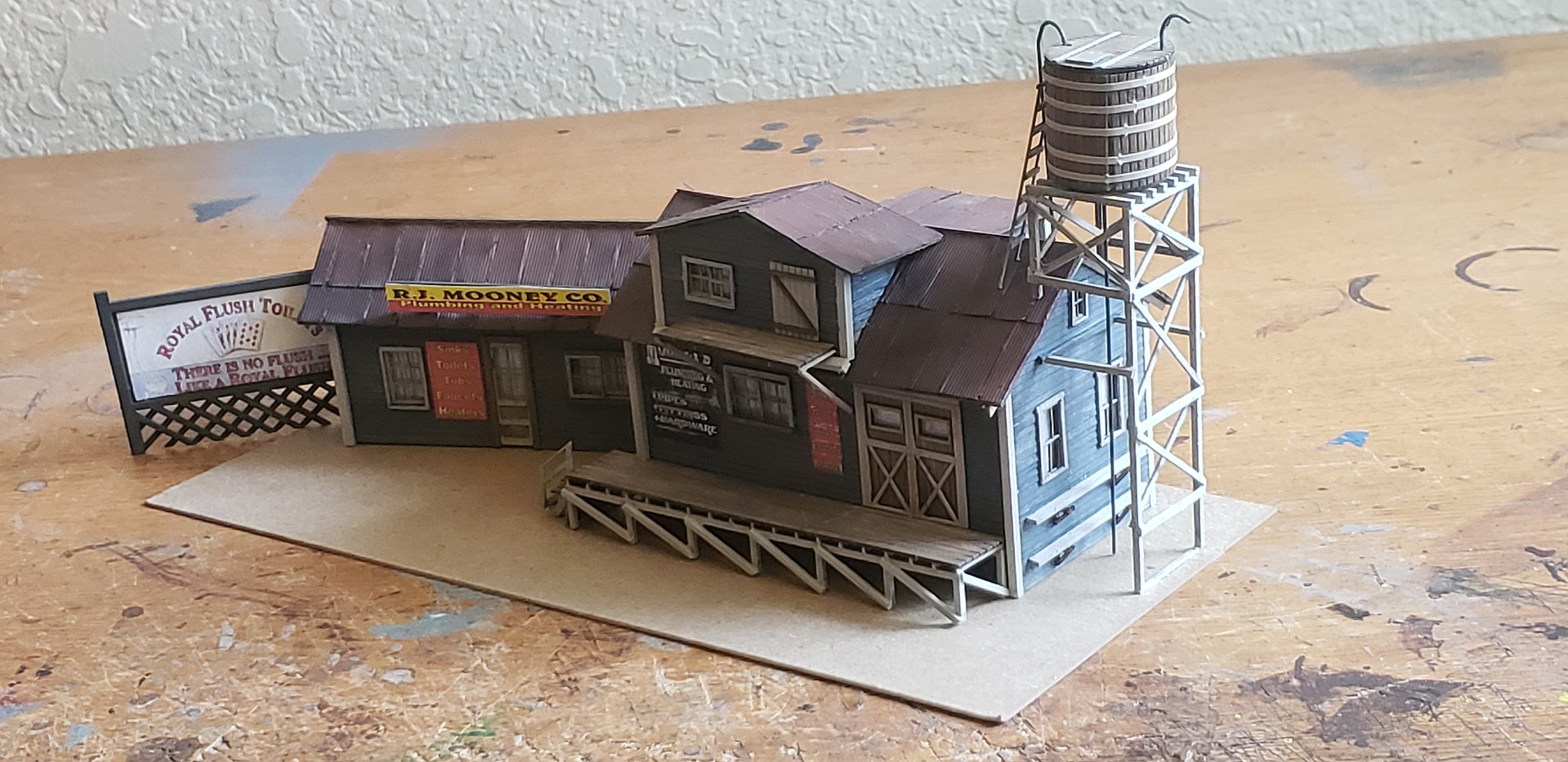 Mooney's Plumbing Emporium - Kit -- HO Scale Model Railroad Building ...