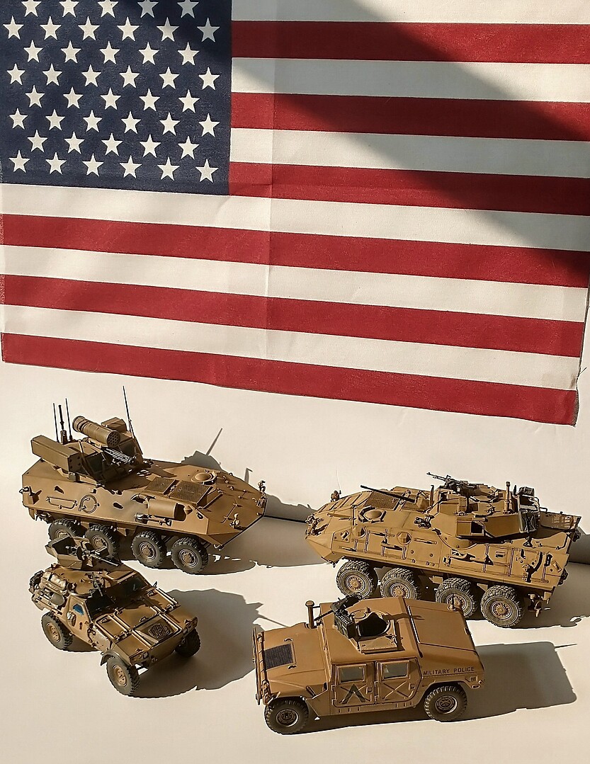 USMC LAV-AD Light Armored Air Defense Vehicle -- Plastic Model Kit -- 1 ...