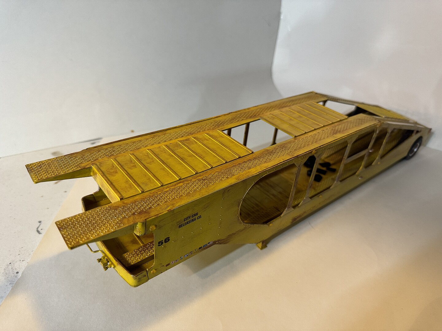 5-Car Haulaway Trailer -- Plastic Model Truck Vehicle Kit -- 1/25 Scale ...