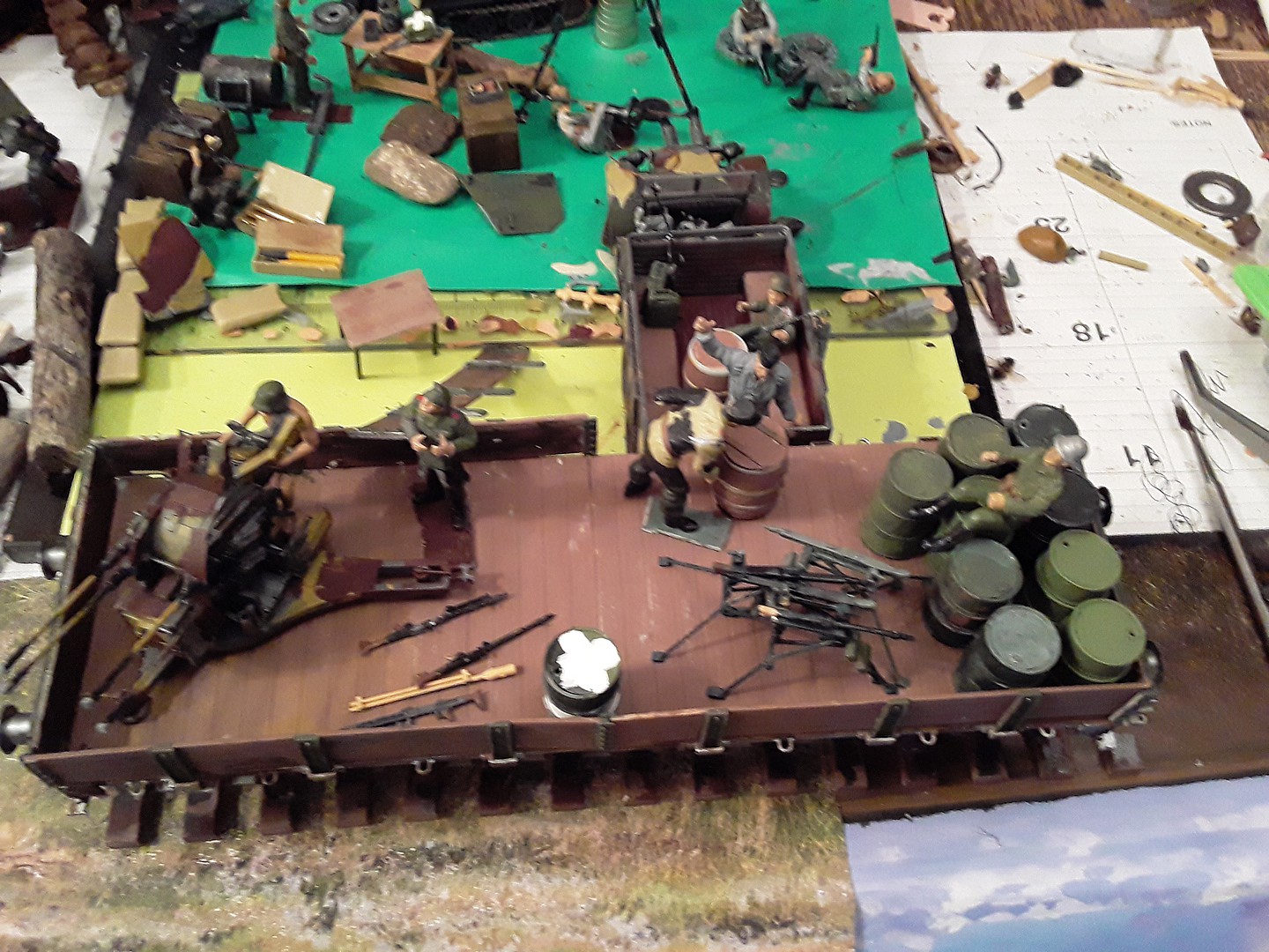 WWII German Army Gondola Railcar (Low Sides) -- Plastic Model Military ...