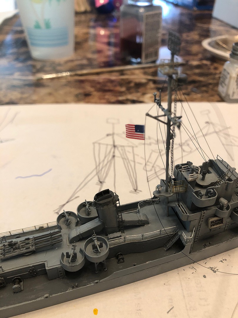 USS England DE635 Buckley Class Destroyer -- Plastic Model Military ...