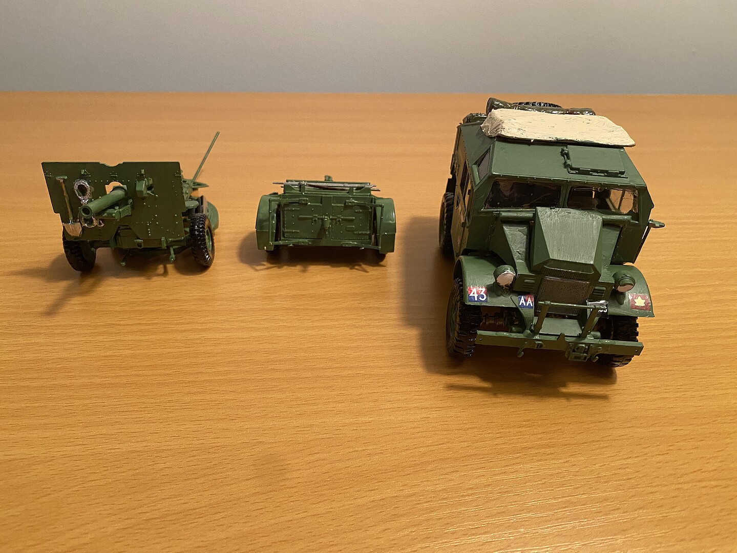 British 25 Pounder Gun/Quad -- Plastic Model Military Vehicle Kit -- 1/ ...