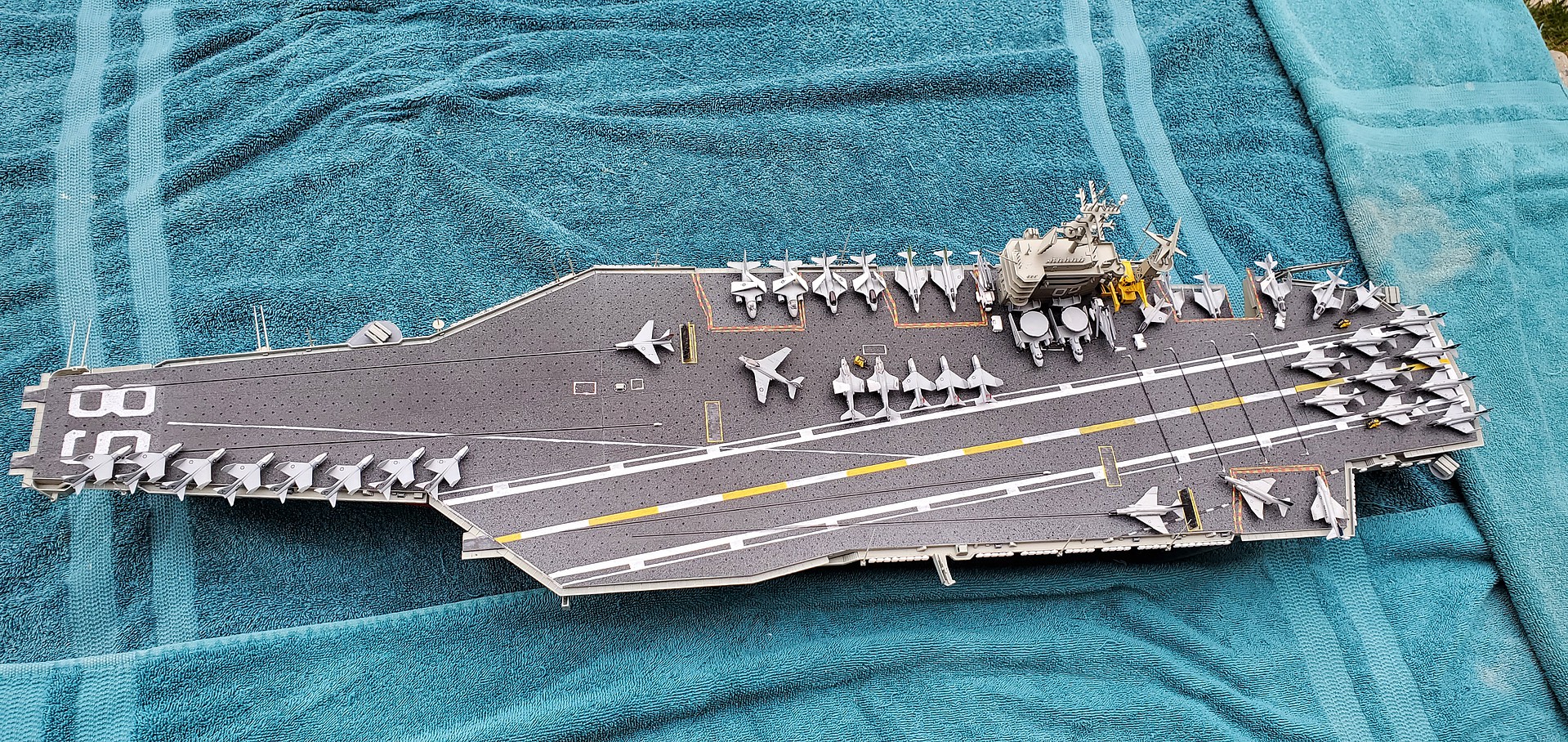 USS Nimitz CVN68 1975 Aircraft Carrier -- Plastic Model Military Ship ...