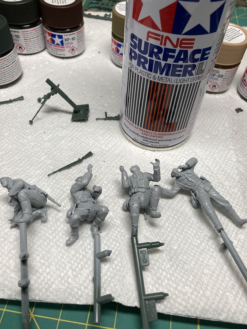 German Infantry Mortar Soldier Team Set -- Plastic Model Military ...