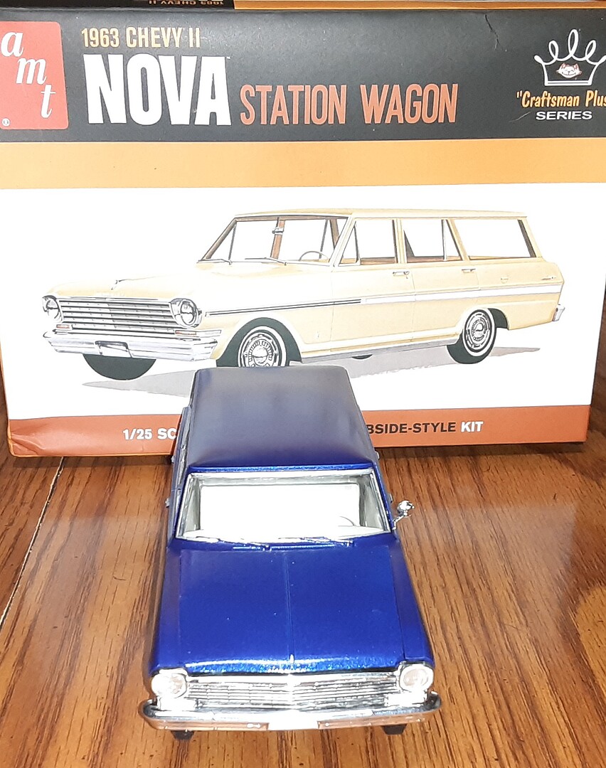 1963 Chevy II Station Wagon -- Plastic Model Car Vehicle Kit -- 1/25 ...