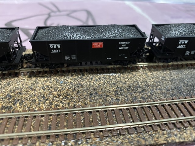 PRR Class GLa 2-Bay Hopper Green Bay & Western #4831 -- N Scale Model ...