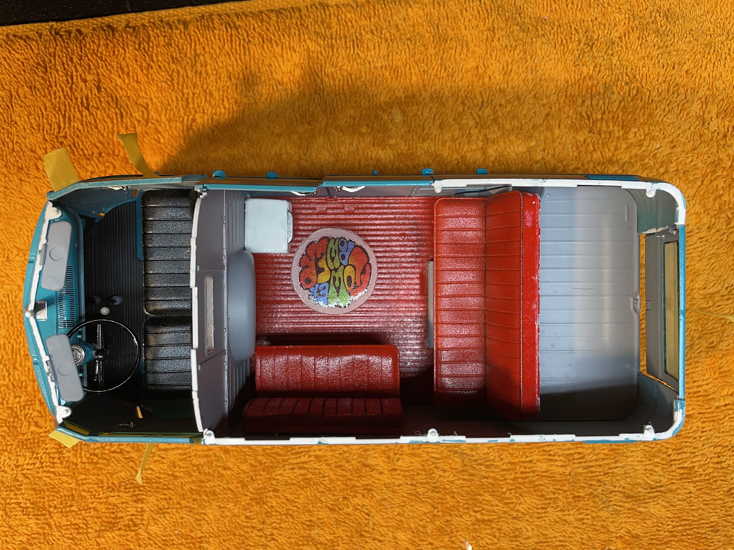 VW T1 Samba Bus Flower Power -- Plastic Model Vehicle Kit -- 1/24 Scale ...