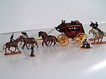 Imex Stagecoach with Horses and Figures Set Western Plastic Model Kit 1 ...