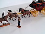 Imex Stagecoach with Horses and Figures Set Western Plastic Model Kit 1 ...