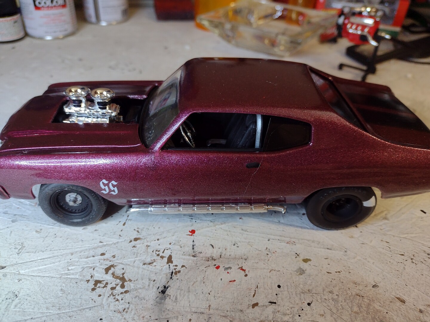 1970 Chevy Chevelle 22 2T -- Plastic Model Car Kit -- 1/25 Scale ...