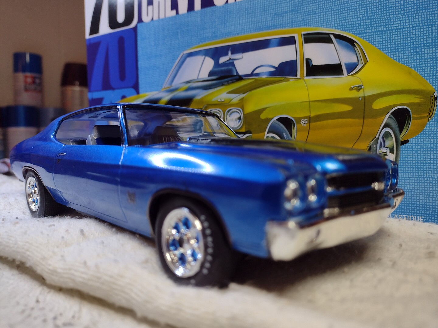 1970 Chevy Chevelle 22 2T -- Plastic Model Car Kit -- 1/25 Scale ...