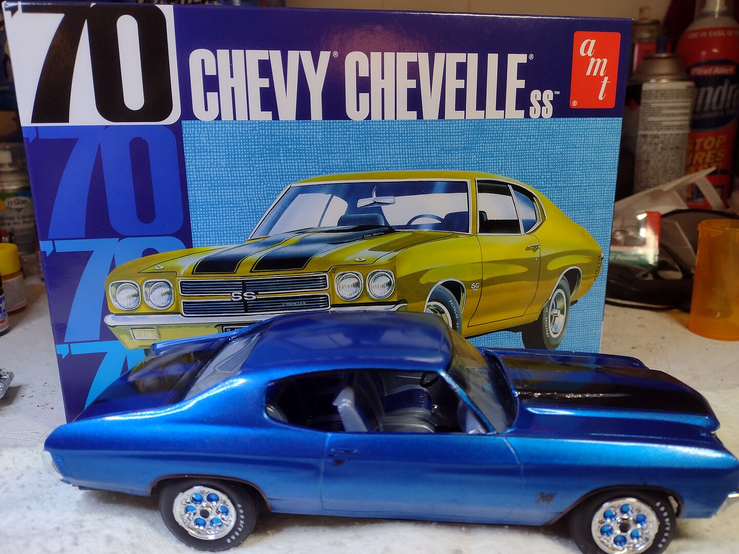 1970 Chevy Chevelle 22 2T -- Plastic Model Car Kit -- 1/25 Scale ...