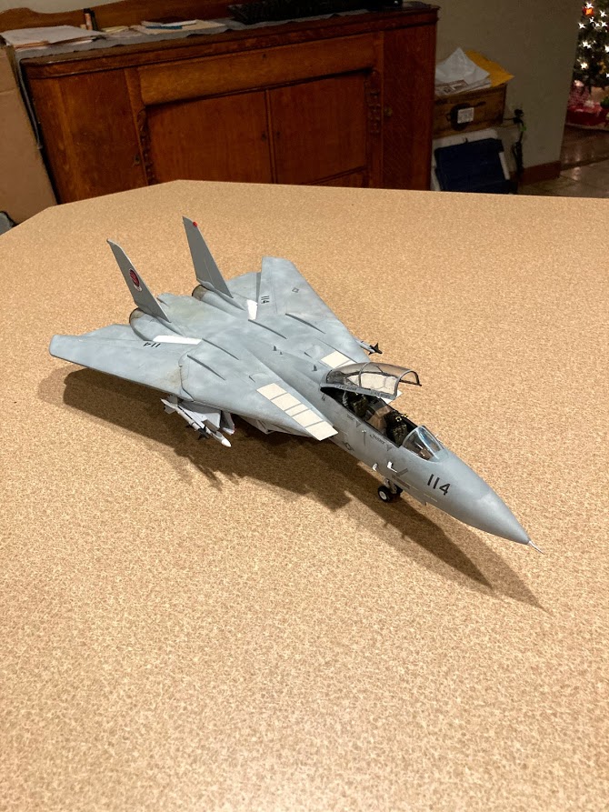 Top Gun Classic F14A Tomcat Aircraft -- Plastic Model Airplane Kit -- 1 ...