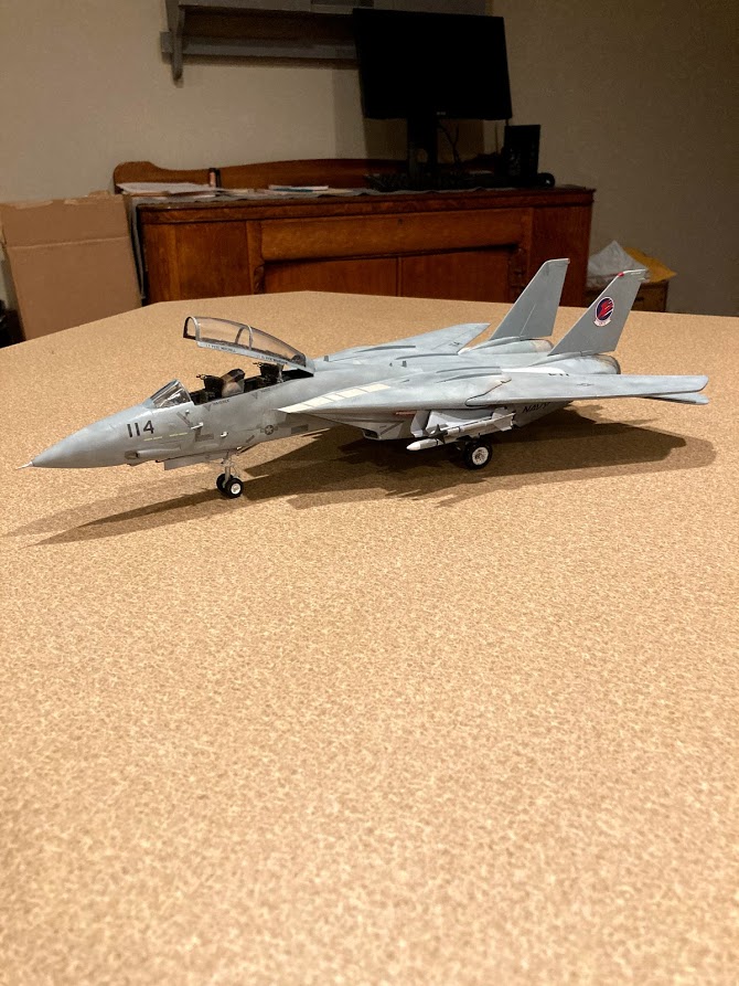 Top Gun Classic F14A Tomcat Aircraft -- Plastic Model Airplane Kit -- 1 ...