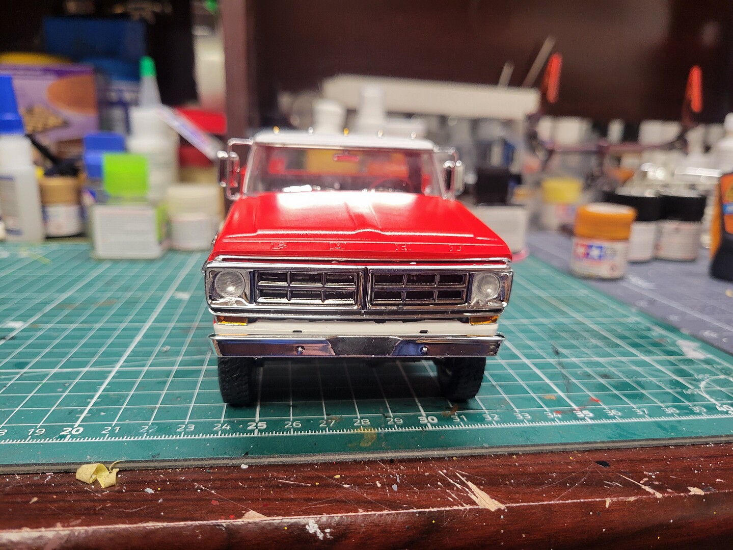 1972 Ford F250 Ranger XLT Pickup Truck w/Snow Plow -- Plastic Modle ...