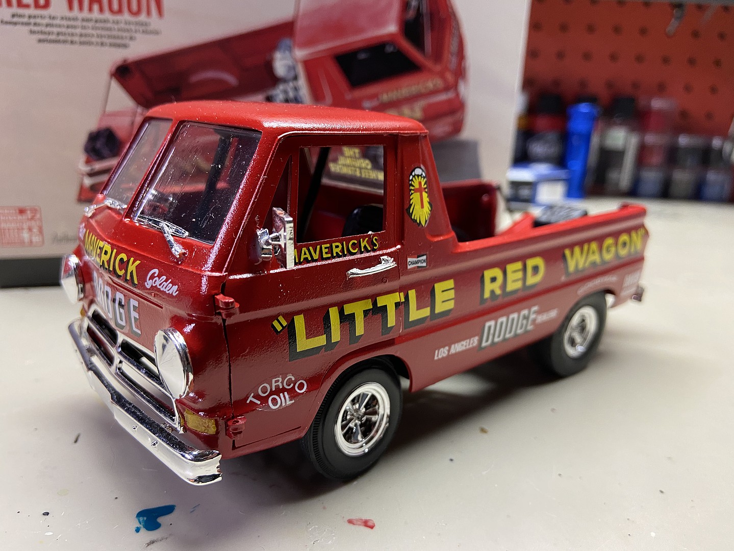 Little Red Wagon -- Plastic Model Truck Kit -- 1/25 Scale -- #hl115-12 ...