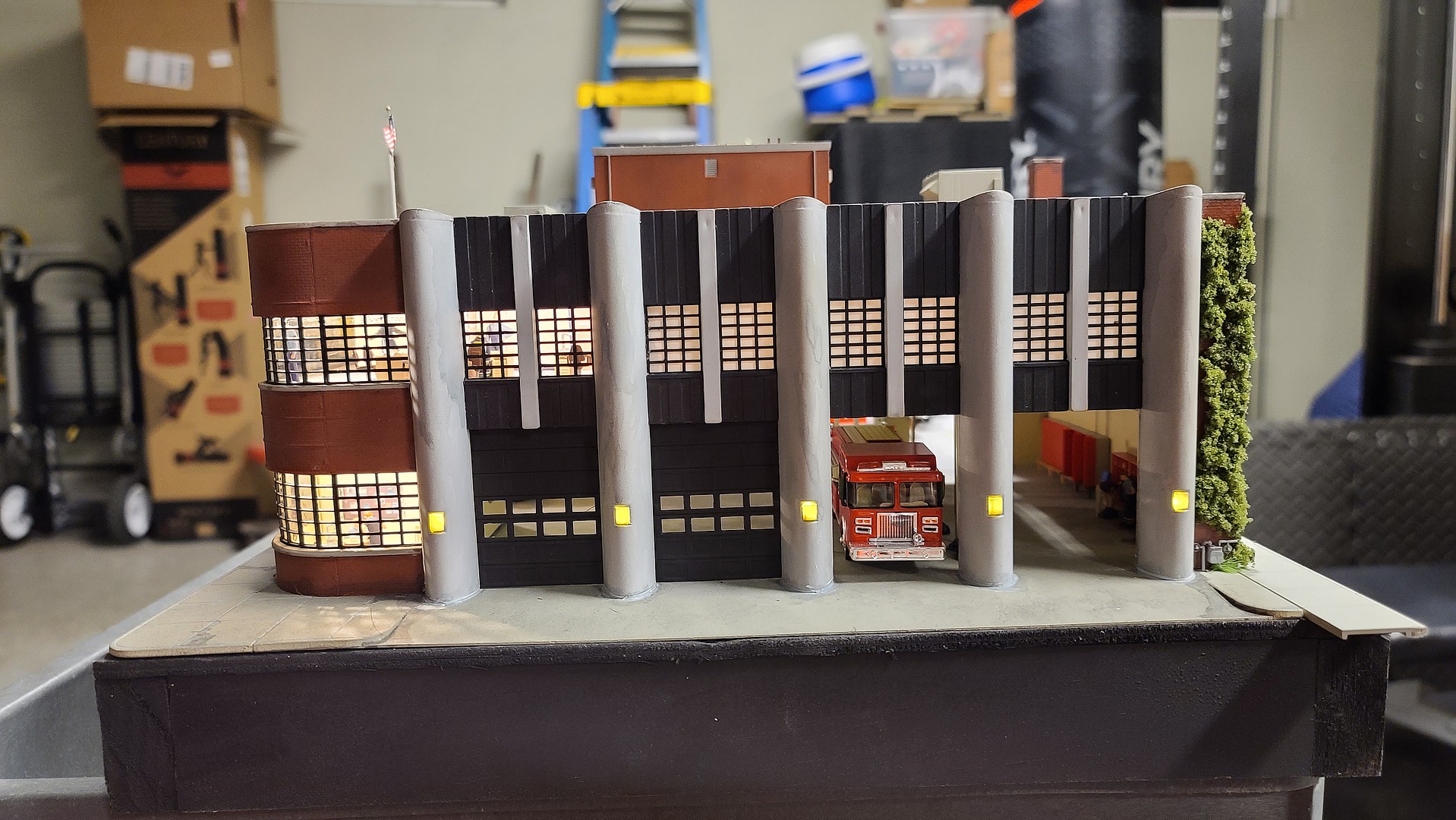 Fire Department Headquarters - Kit -- HO Scale Model Railroad Building ...