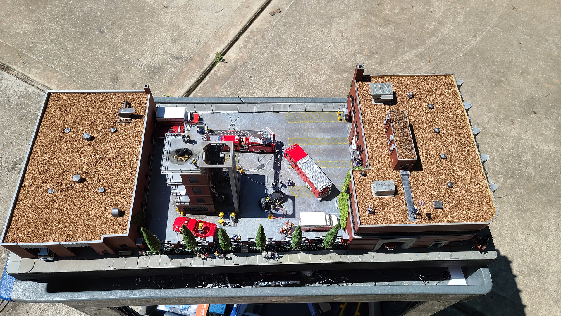 Fire Department Repair Shop Kit -- HO Scale Model Railroad Building ...