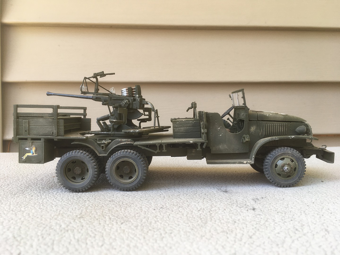GMC Bofors 40mm Gun Cargo Truck -- Plastic Model Military Vehicle Kit ...