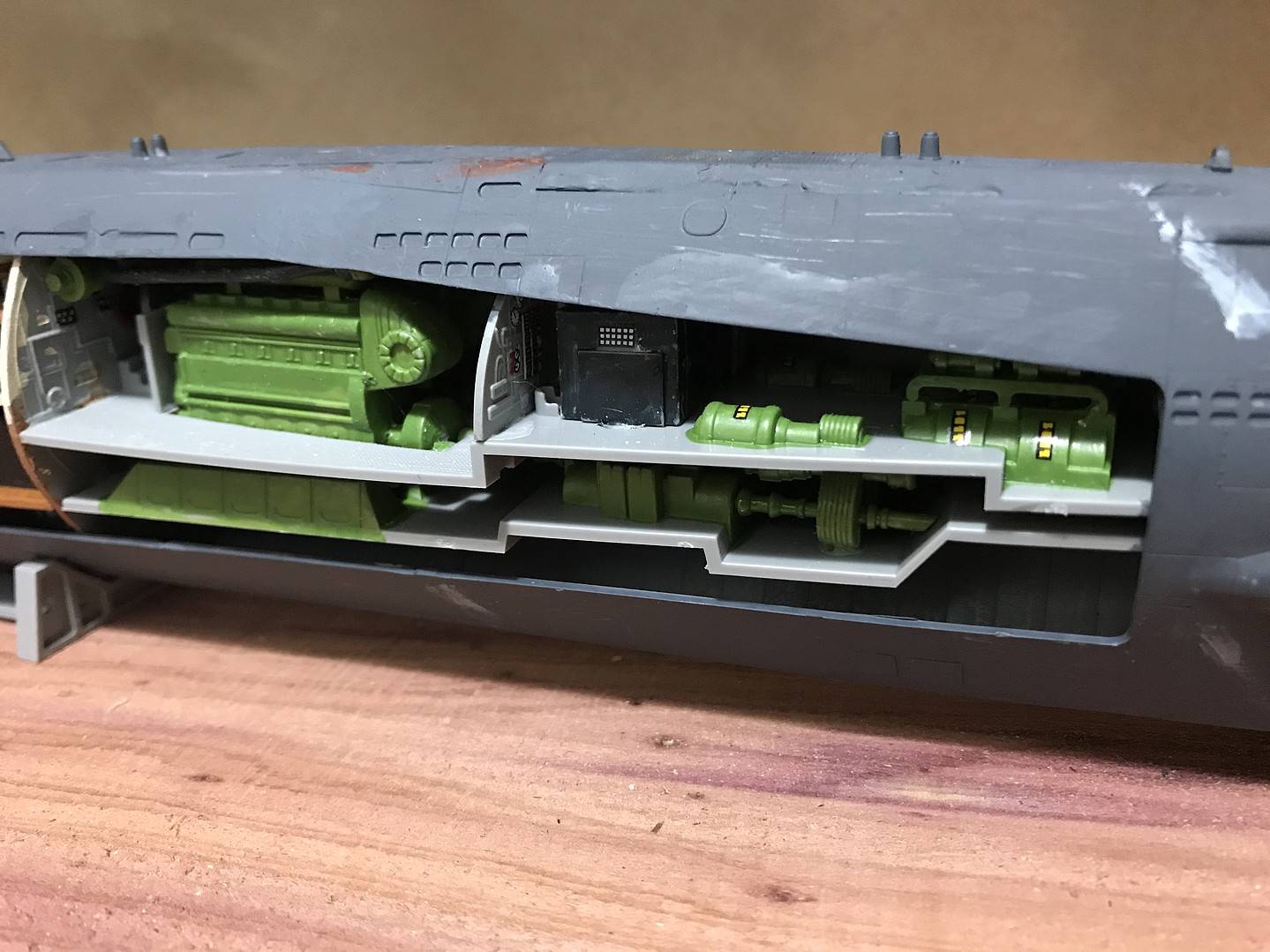 U-Boat Type XXI with Interior -- Plastic Model Military Ship Kit -- 1/ ...