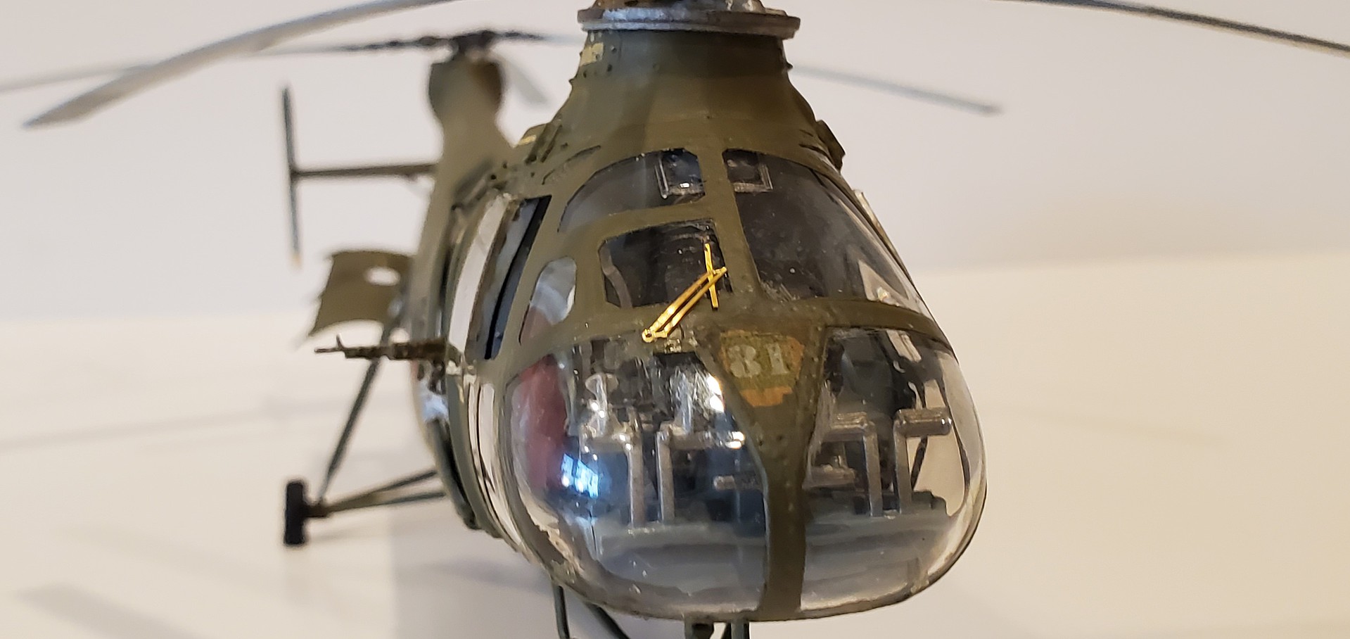 H21C Shawnee Banana Gunship Helicopter -- Plastic Model Helicopter Kit ...