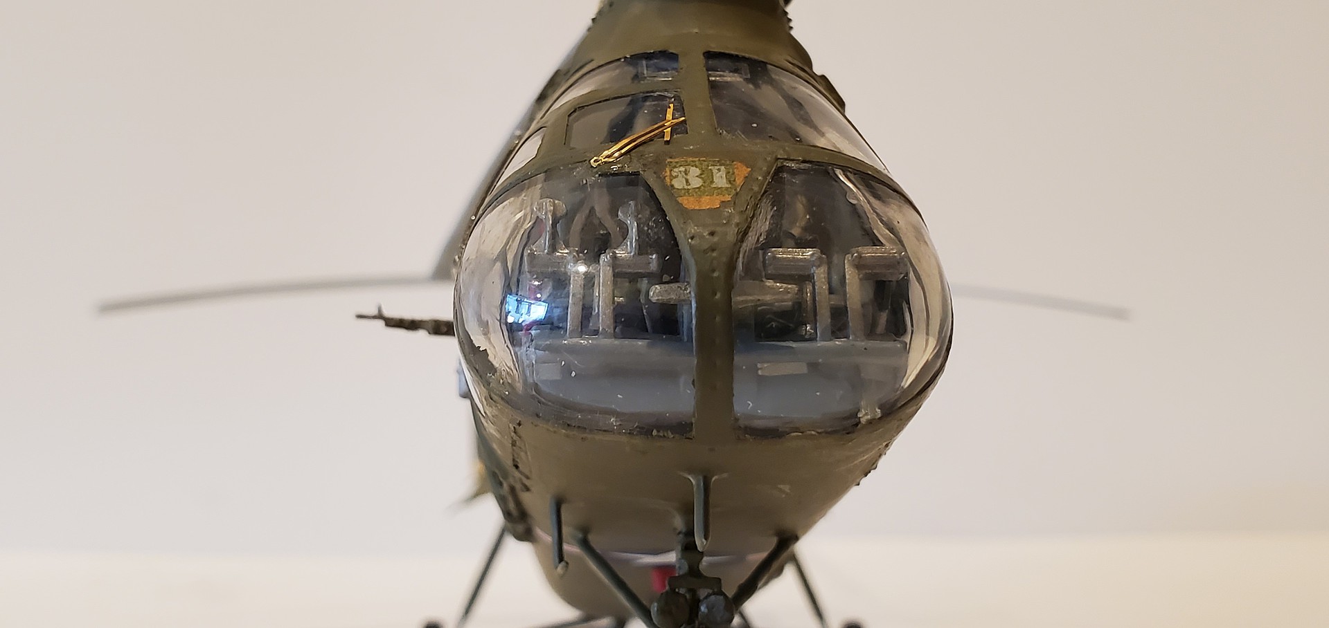 H21C Shawnee Banana Gunship Helicopter -- Plastic Model Helicopter Kit ...