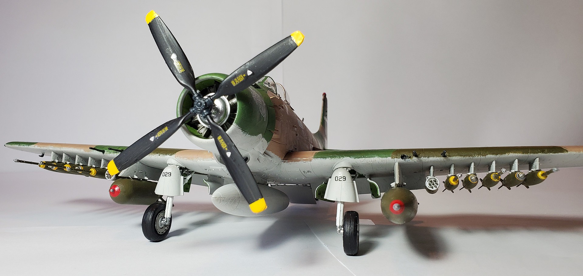 Douglas A-1J Skyraider USAF Attack Aircraft -- Plastic Model Airplane ...