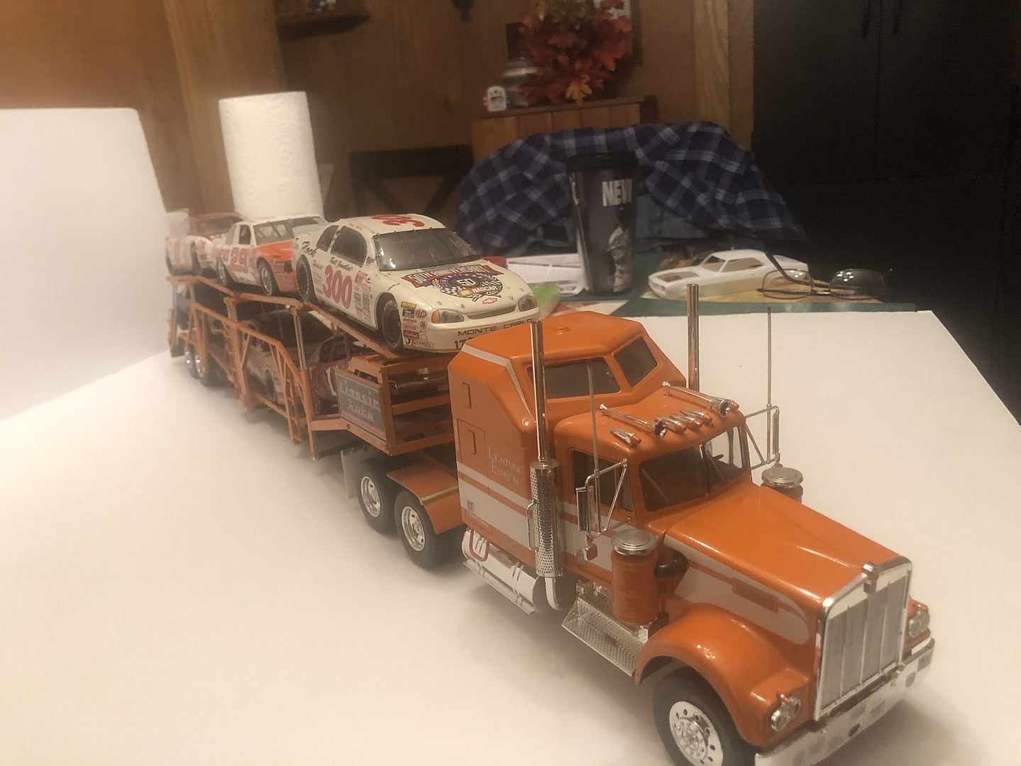 Auto Transport Trailer -- Plastic Model Trailer Kit -- 1/25 Scale ...