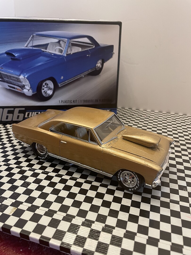 1966 Chevy Nova Pro Street -- Plastic Model Car Kit -- 1/25 Scale ...