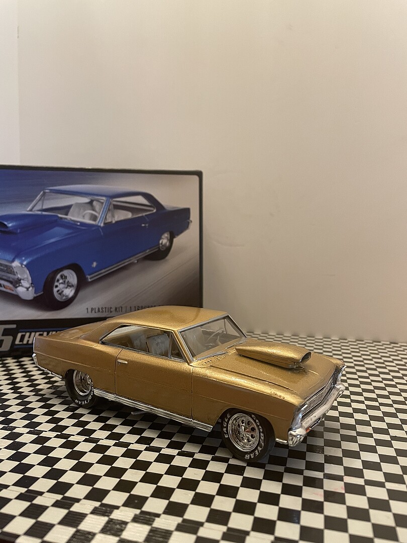 1966 Chevy Nova Pro Street -- Plastic Model Car Kit -- 1/25 Scale ...