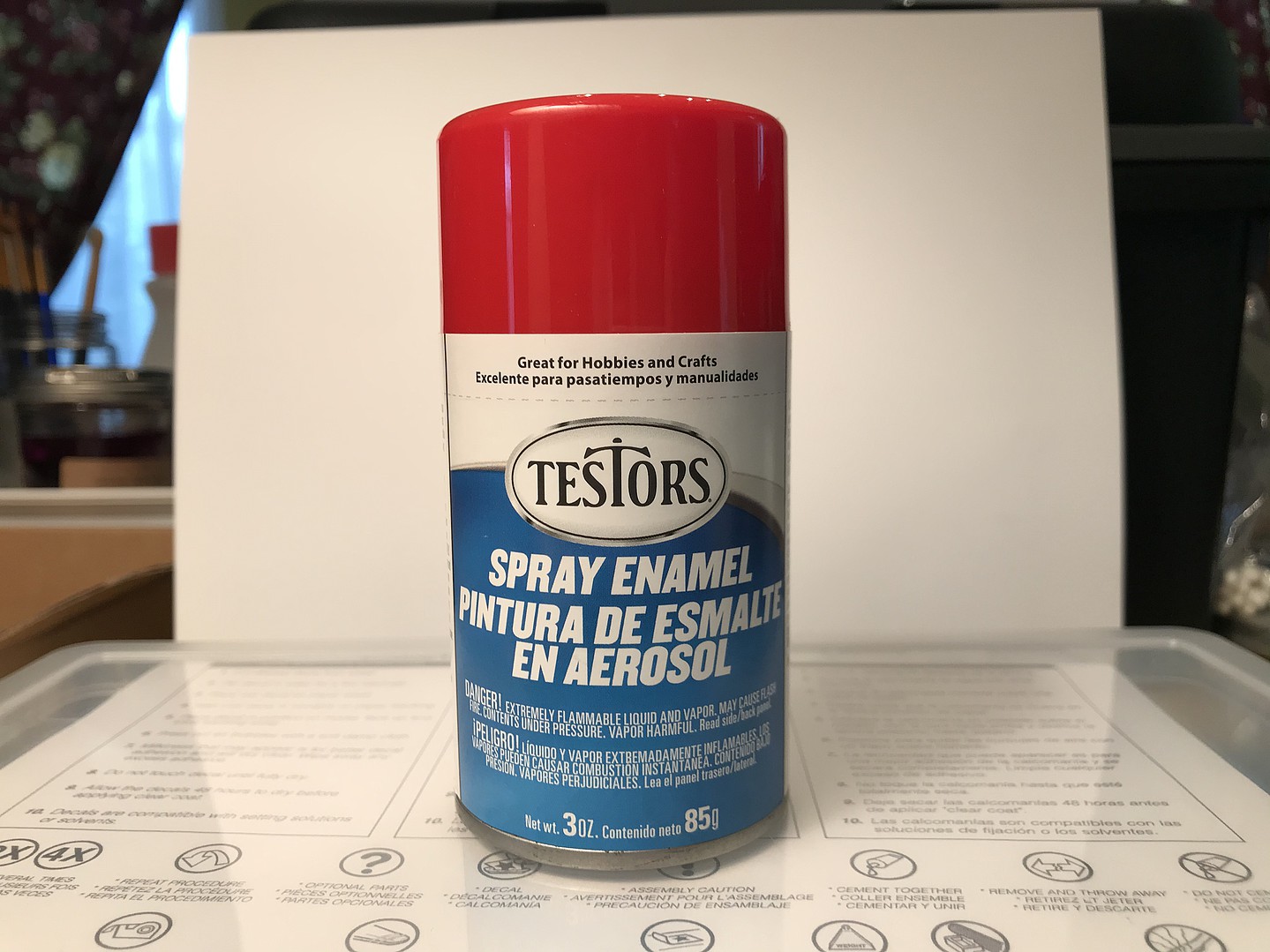 Spray Red 3 oz -- Hobby and Model Enamel Paint -- #1203 pictures by ...