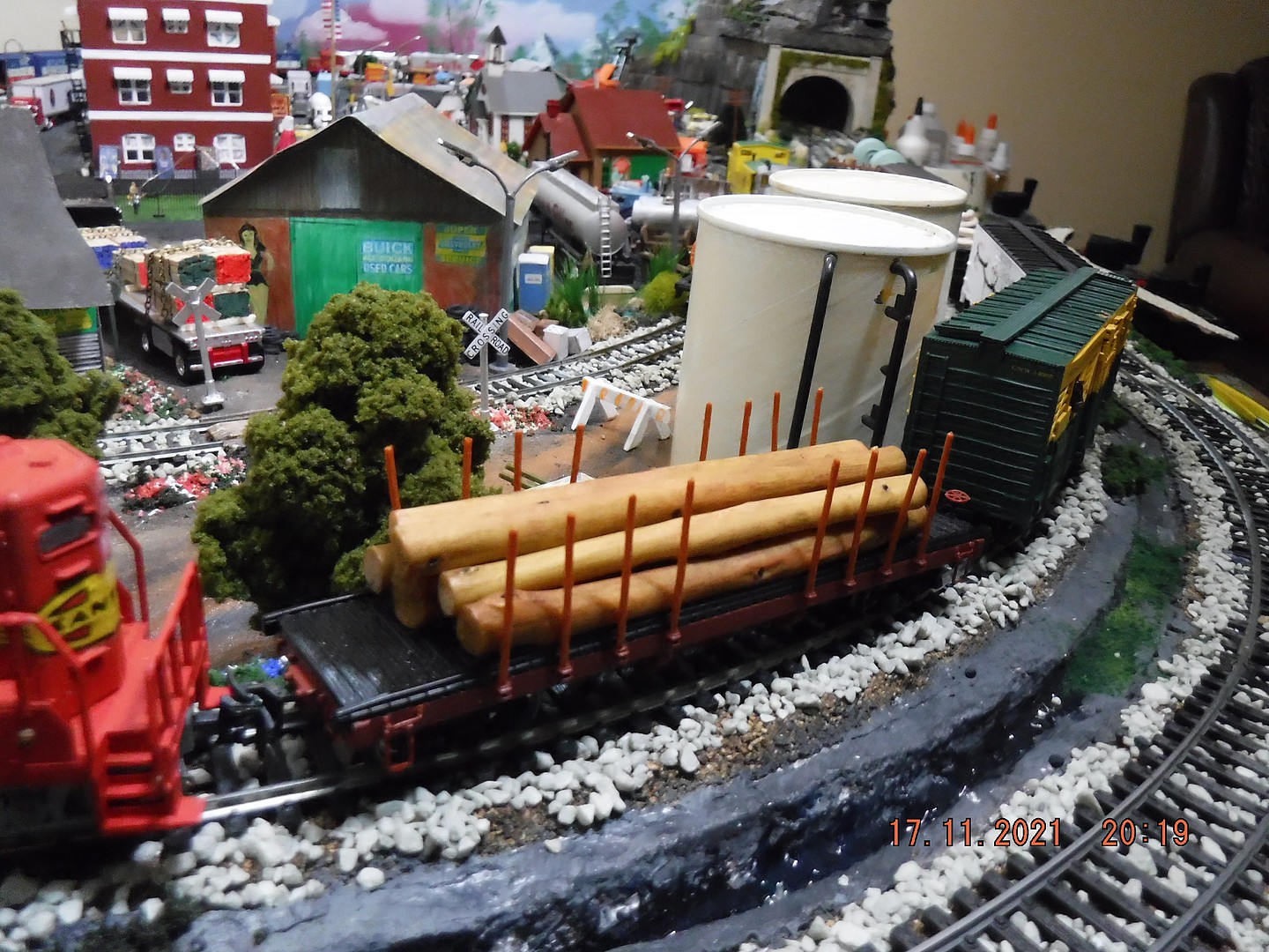 SS ACF 40' Log Car -- HO Scale Model Train Freight Car -- #18849 ...