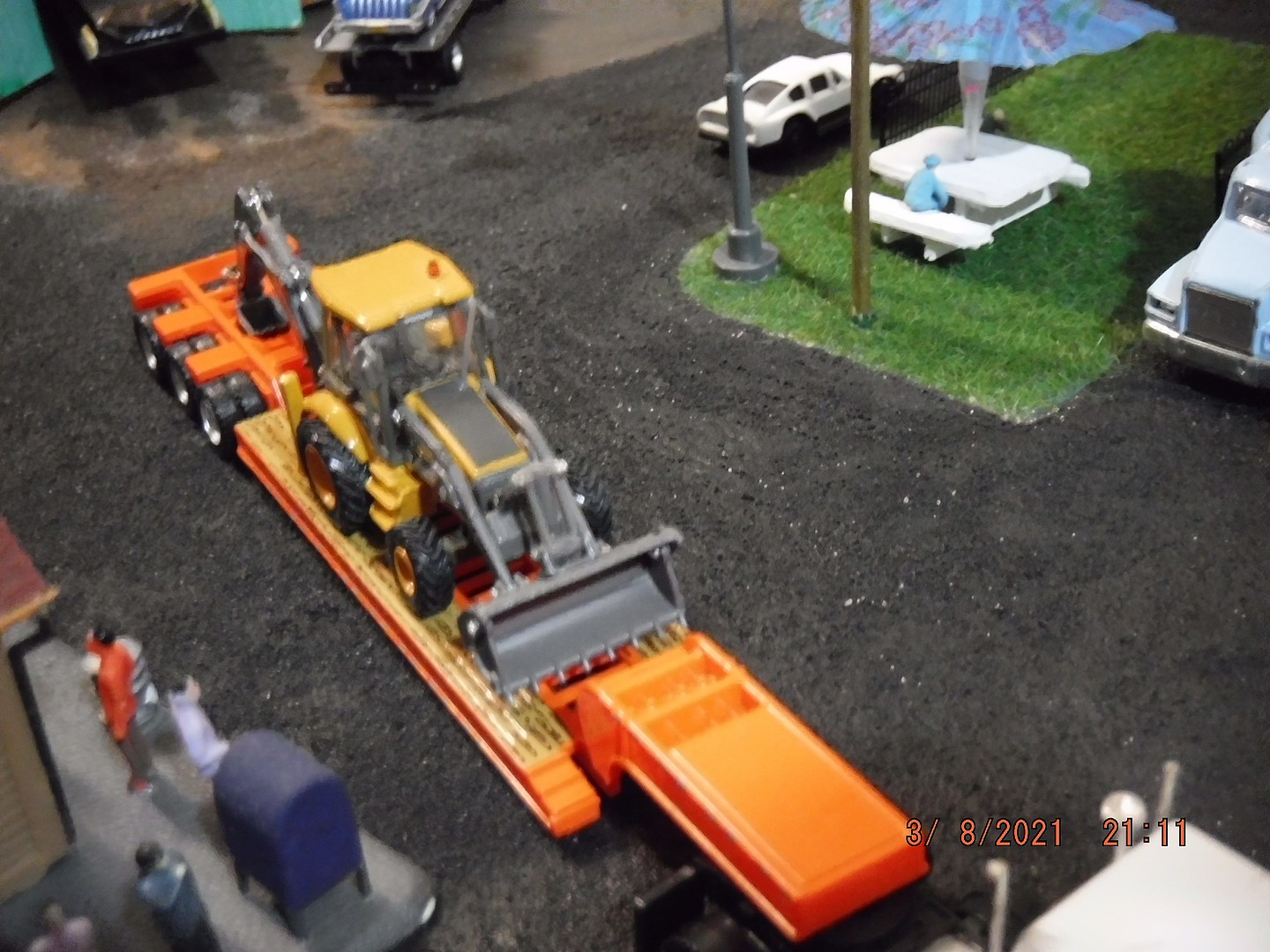 3 Axle Lowboy Trailer -- HO Scale Model Railroad Vehicle -- #5489 ...