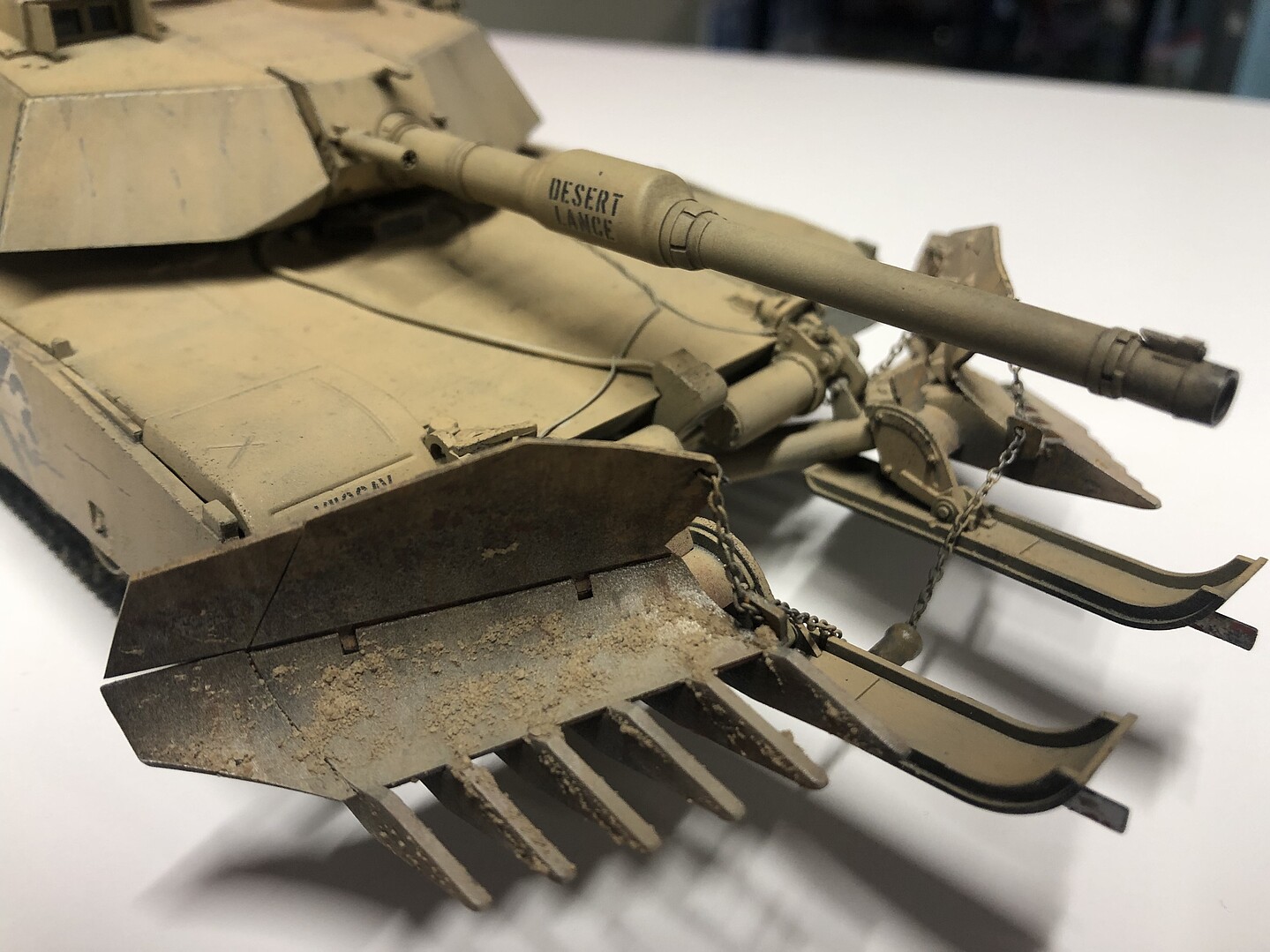 US M1A1 w/Mine Plow Tank -- Plastic Model Military Vehicle Kit -- 1/35 ...