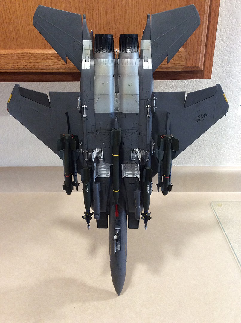 USAF F-15E Strike Eagle w/Bunker Buster Jet -- Plastic Model Airplane ...