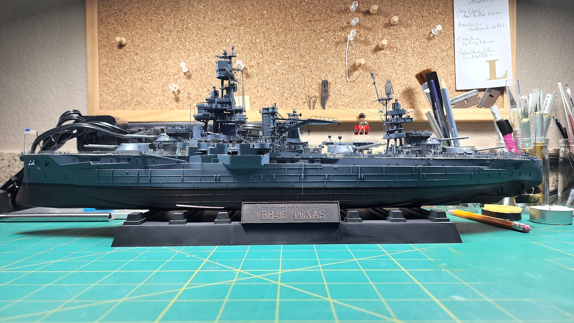 USS Texas BB-35 Battleship -- Plastic Model Military Ship Kit -- 1/350 ...