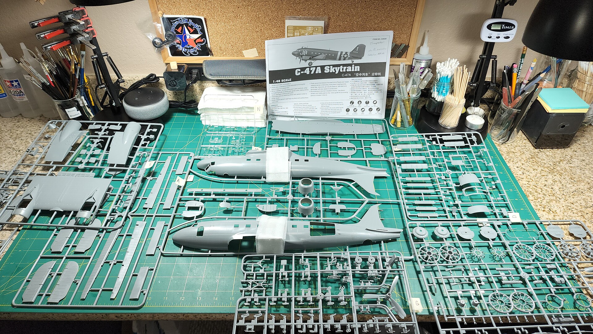 C-47A Skytrain Military Transport Aircraft -- Plastic Model Airplane ...