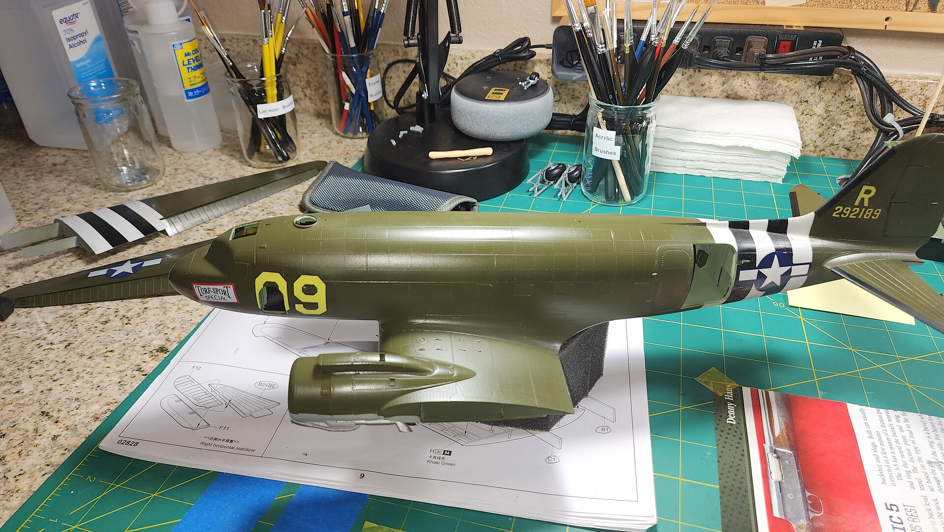 C-47A Skytrain Military Transport Aircraft -- Plastic Model Airplane ...